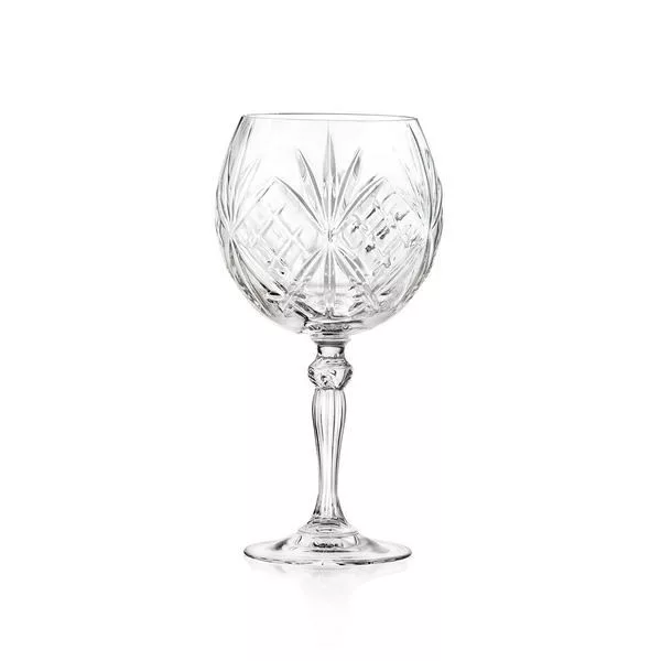 Csiszolt Kristály Gin & Tonic talpas kehely készlet 6 db-os,